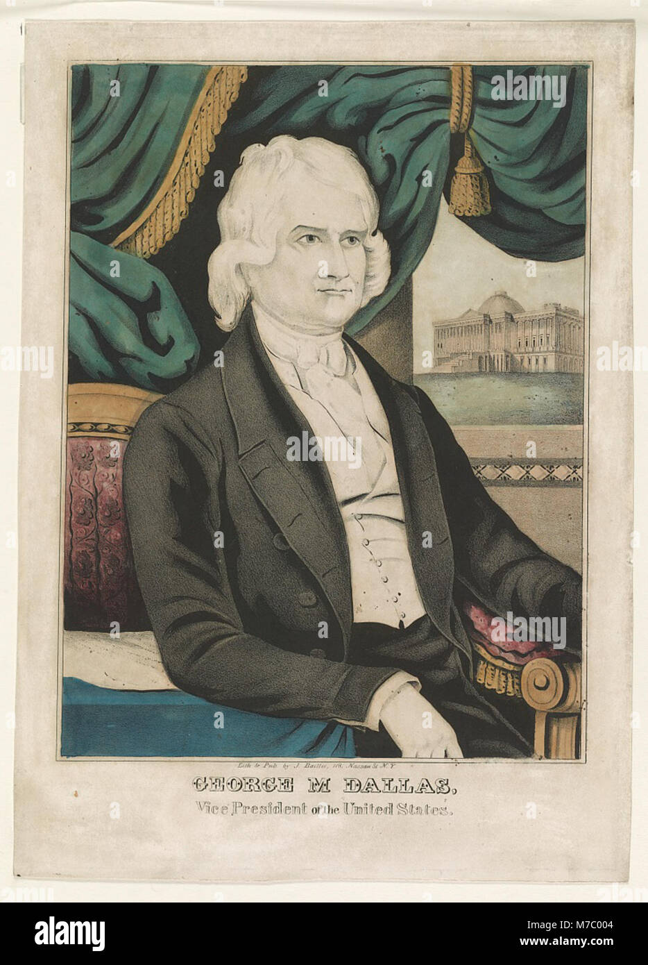A portrait of George M. Dallas, an influential historical figure, shown ...