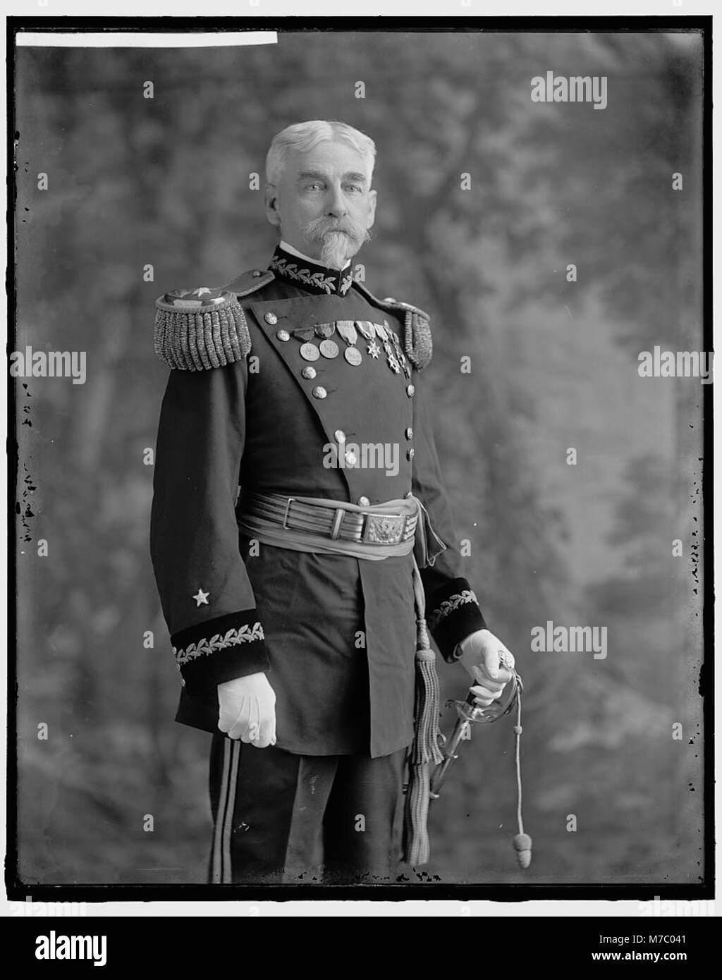 A photograph of General H.R. Anderson, a U.S. Army officer, reflecting ...