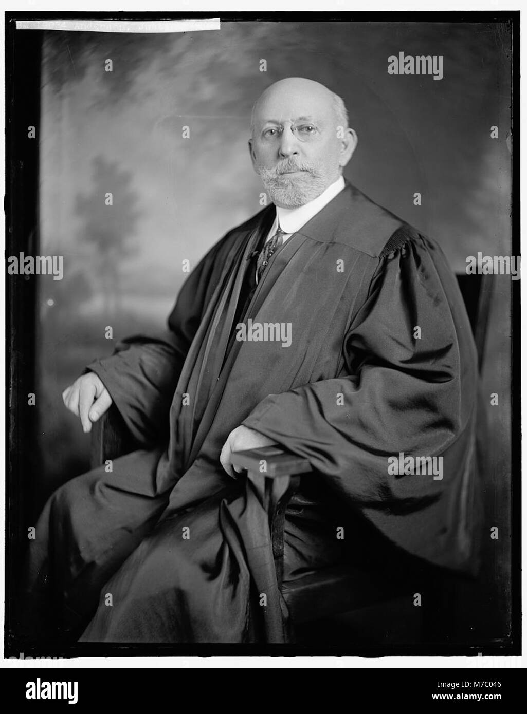 A formal portrait of Justice Thomas Anderson, an American legal figure ...