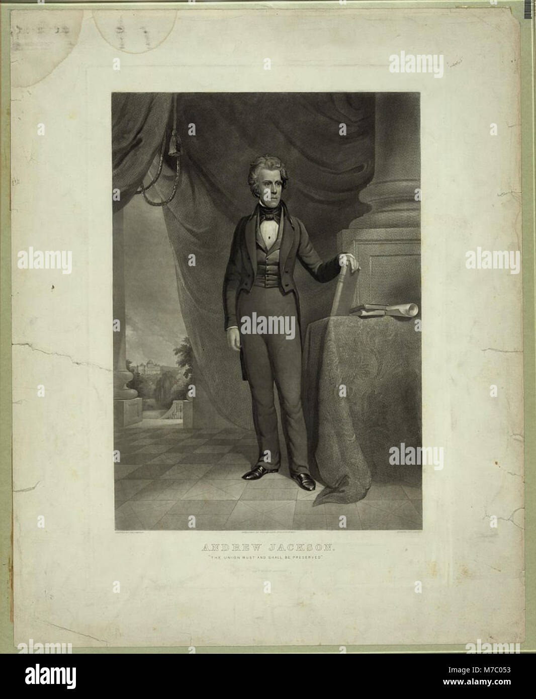 This artwork depicts Andrew Jackson, the 7th President of the United ...