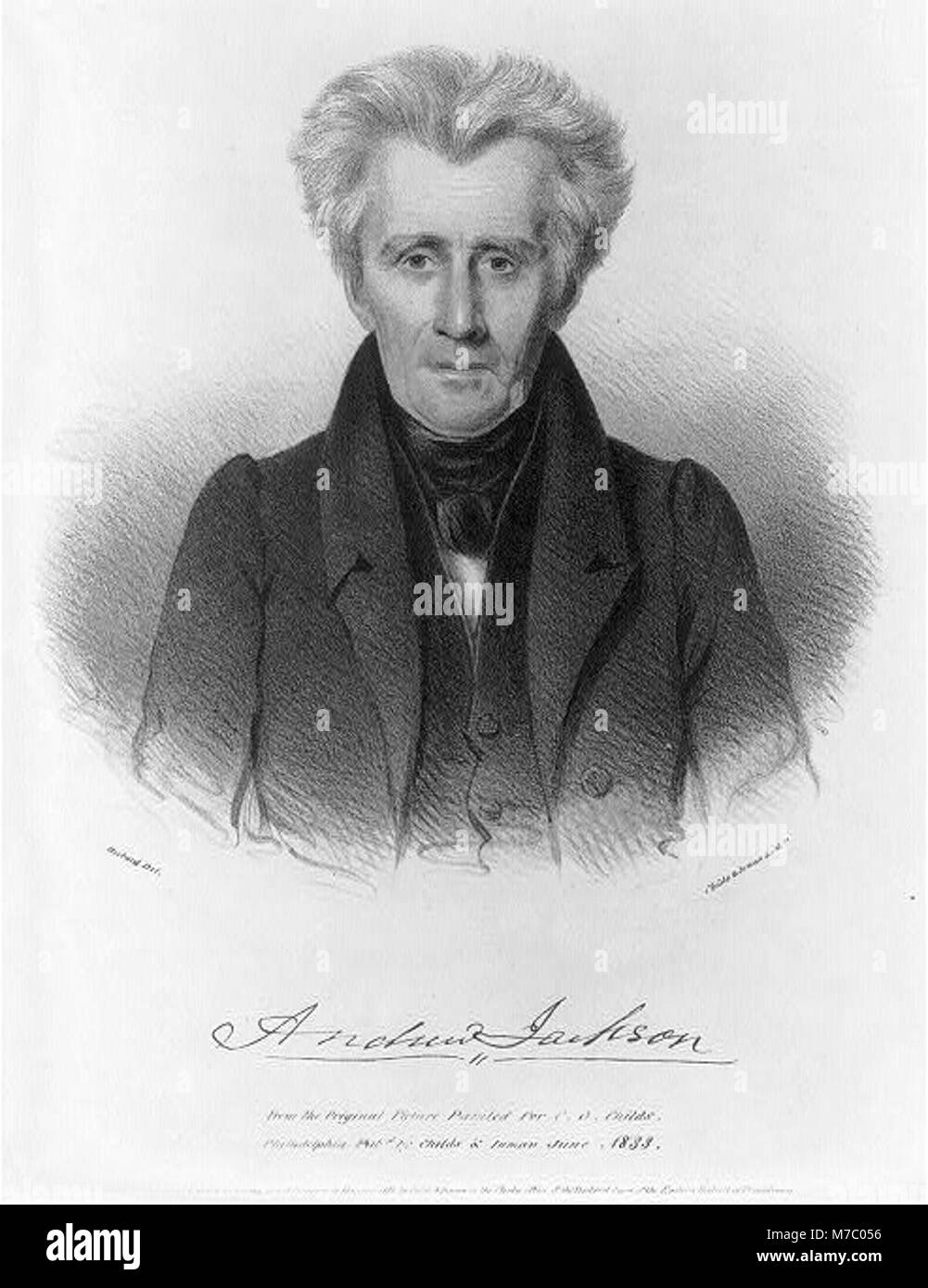 This lithograph of Andrew Jackson, based on an original painting ...