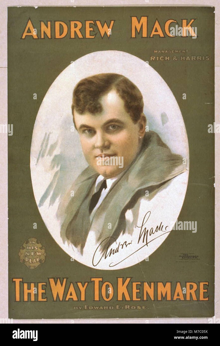 A promotional photograph of actor Andrew Mack performing in the play ...