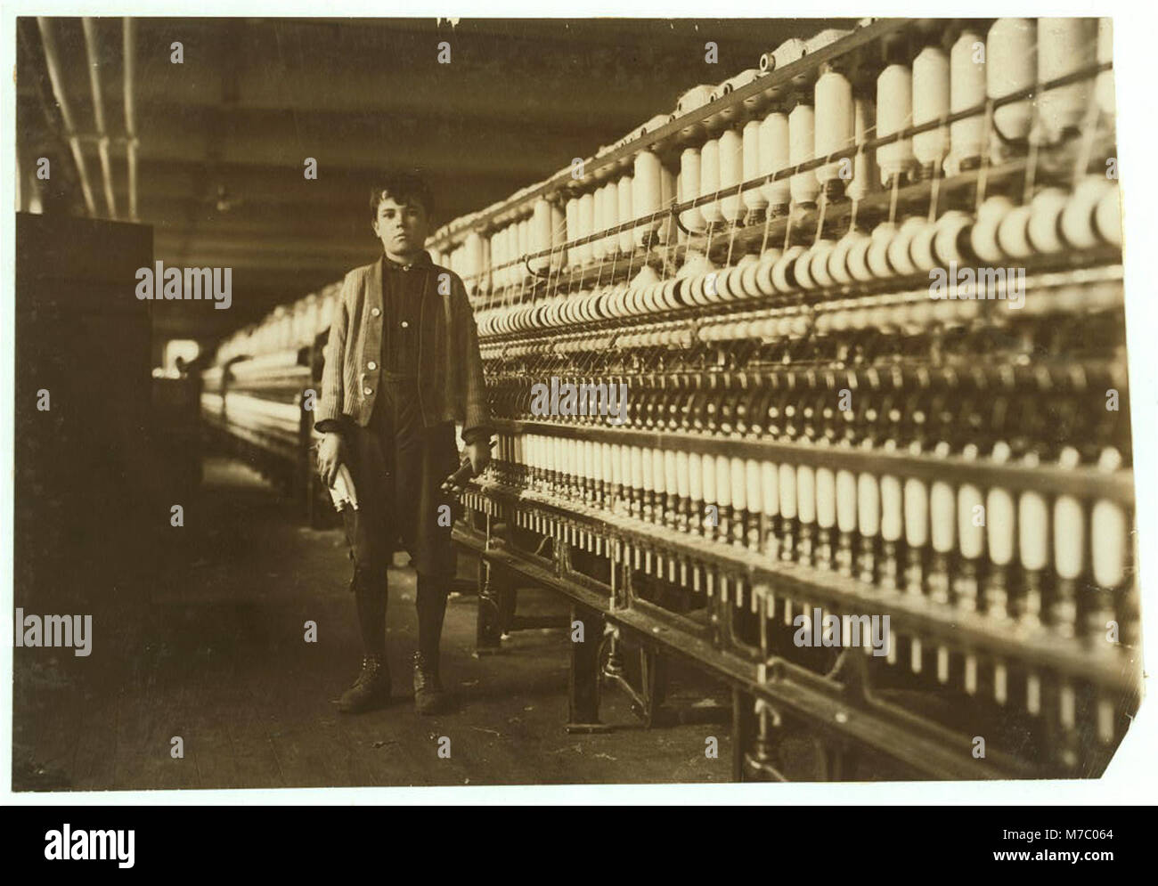 A historical image of Andrew Stefanik working as a bobbin boy in a ...