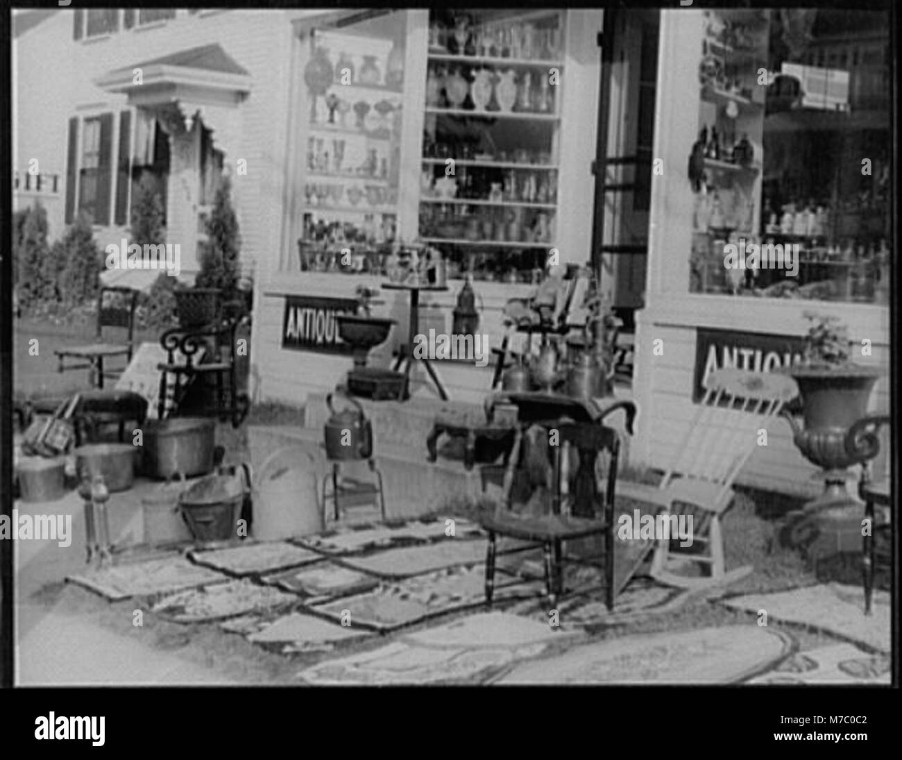 A photograph of an antique shop in Hyannis, Cape Cod, showcasing a ...