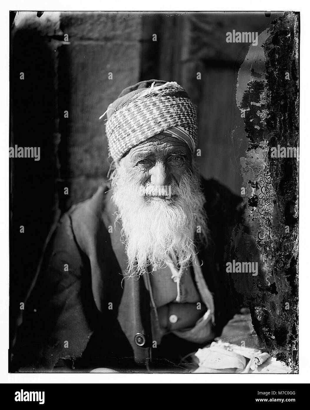 This photograph shows an Arab Jew from Yemen, capturing a moment of ...