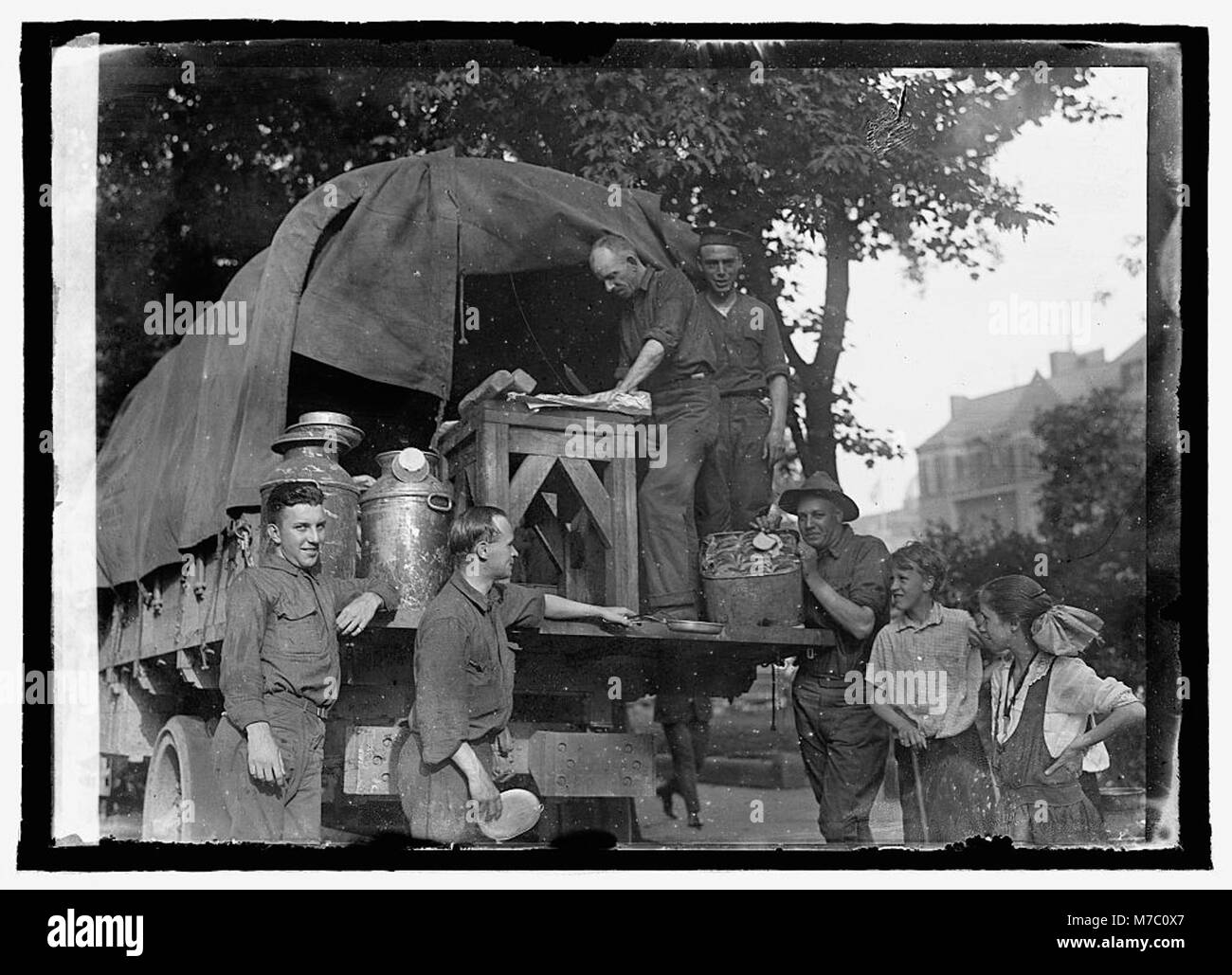 Photograph depicting a moment in Army life, possibly from the early ...