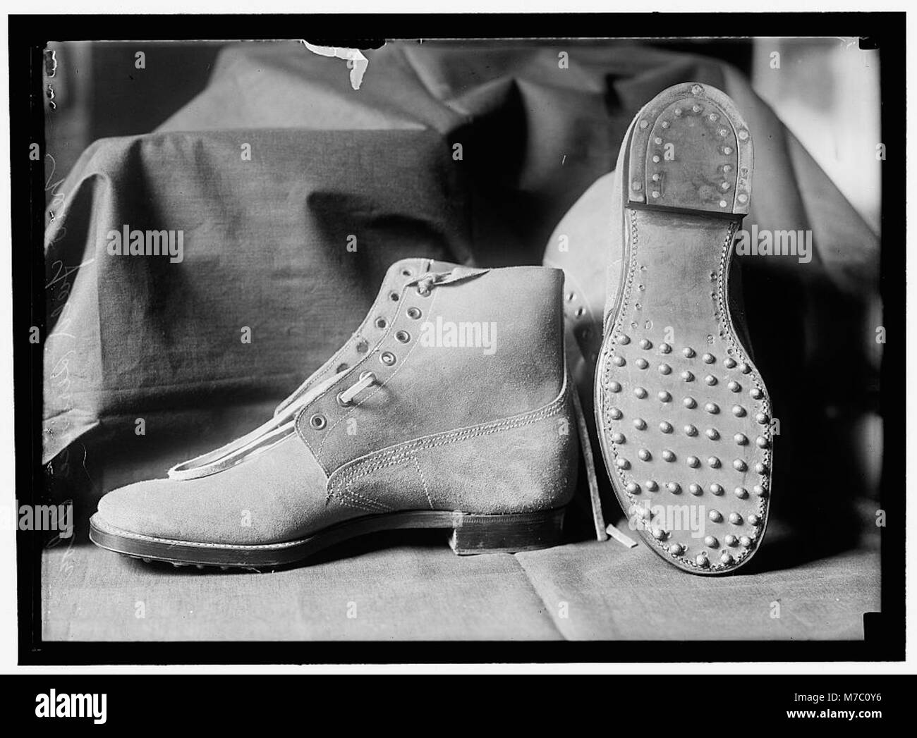 A photograph of the U.S. Army’s new field service shoe, a piece of ...