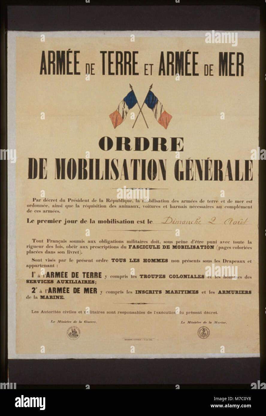 The order of mobilization hi-res stock photography and images - Alamy