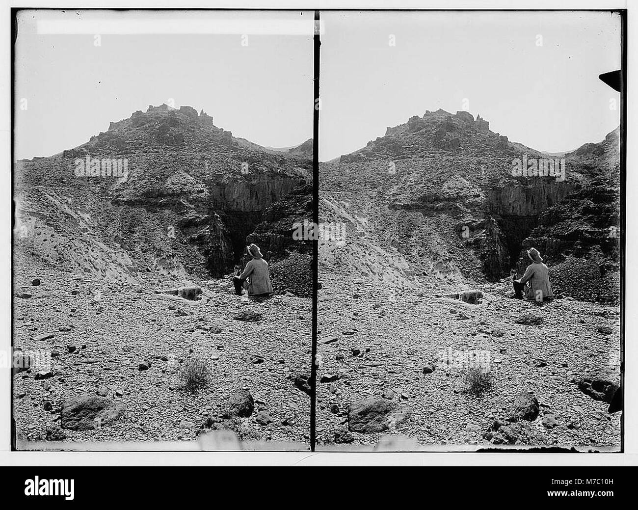 A photograph of a unique geological formation near the Dead Sea, named ...