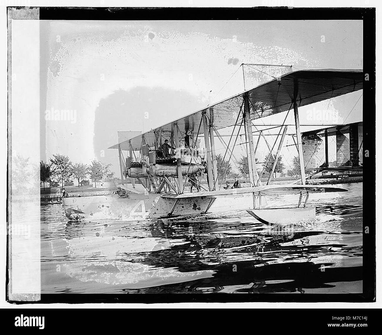 A photograph capturing the historic arrival of the NC 4, the first ...