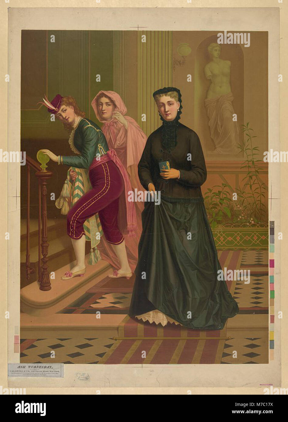 A scene depicting Ash Wednesday, a Christian observance marking the ...