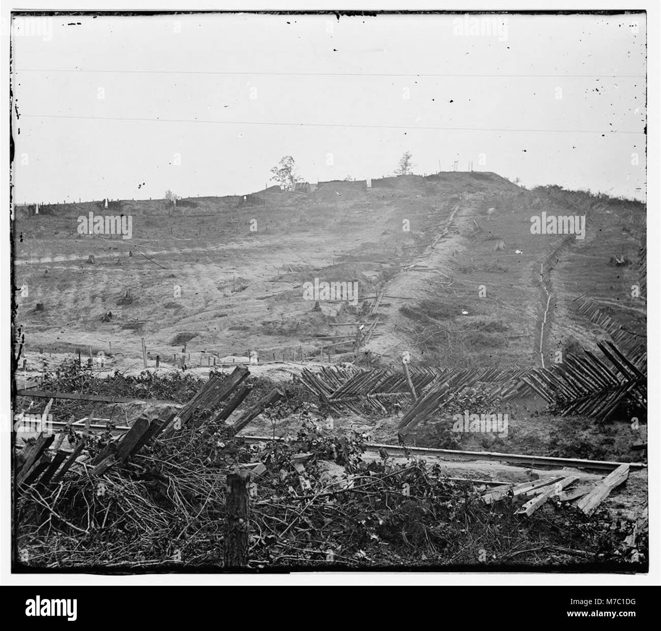 A photograph of Confederate fortifications in Atlanta, Georgia ...