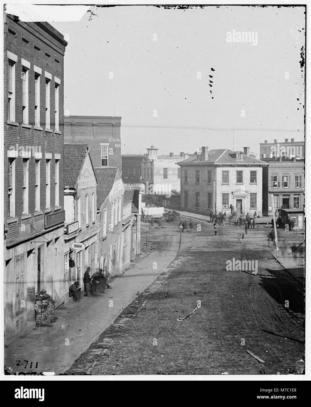 This image shows a view of Whitehall Street in Atlanta, Georgia ...