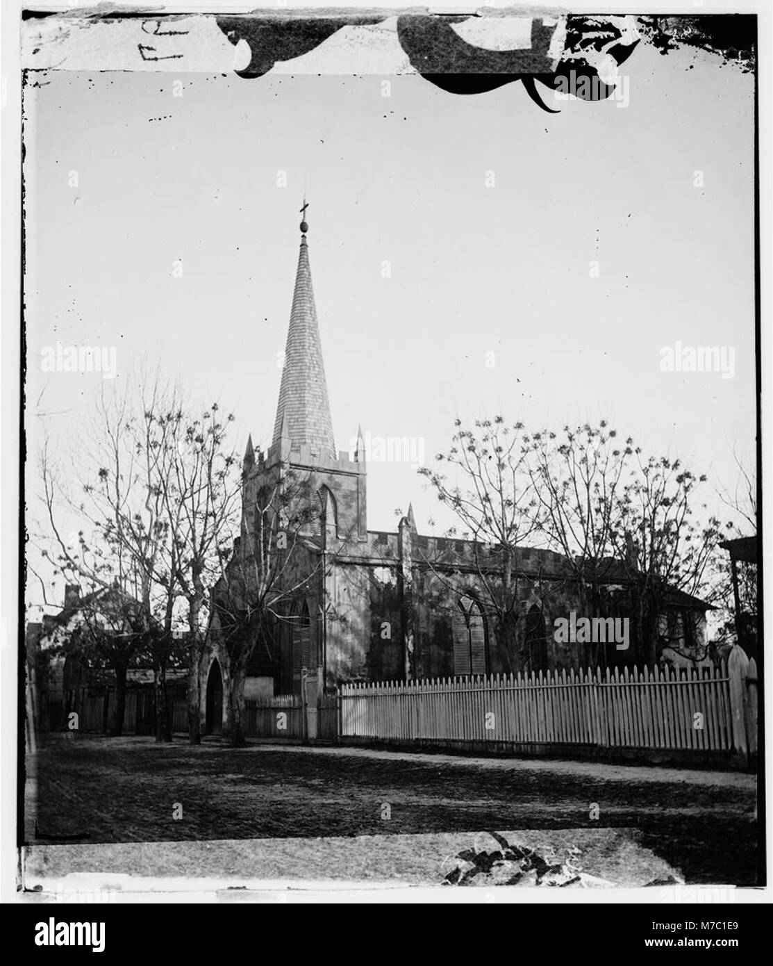 This photograph captures a church in Atlanta, Georgia, showcasing the ...