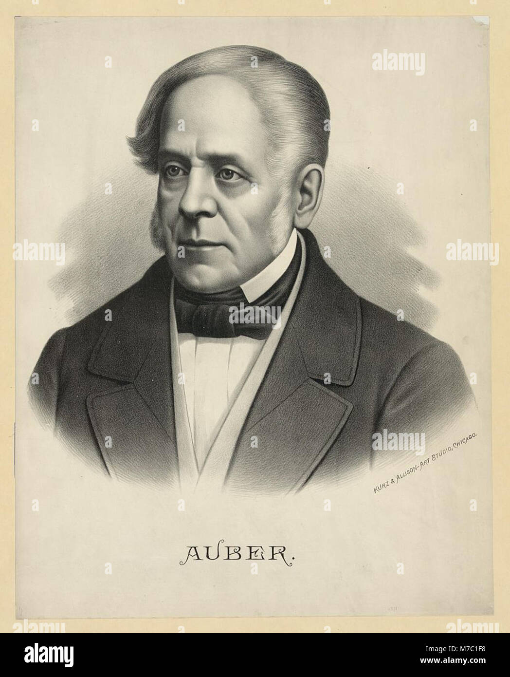 A portrait of Auber, reflecting a notable individual in history. His ...