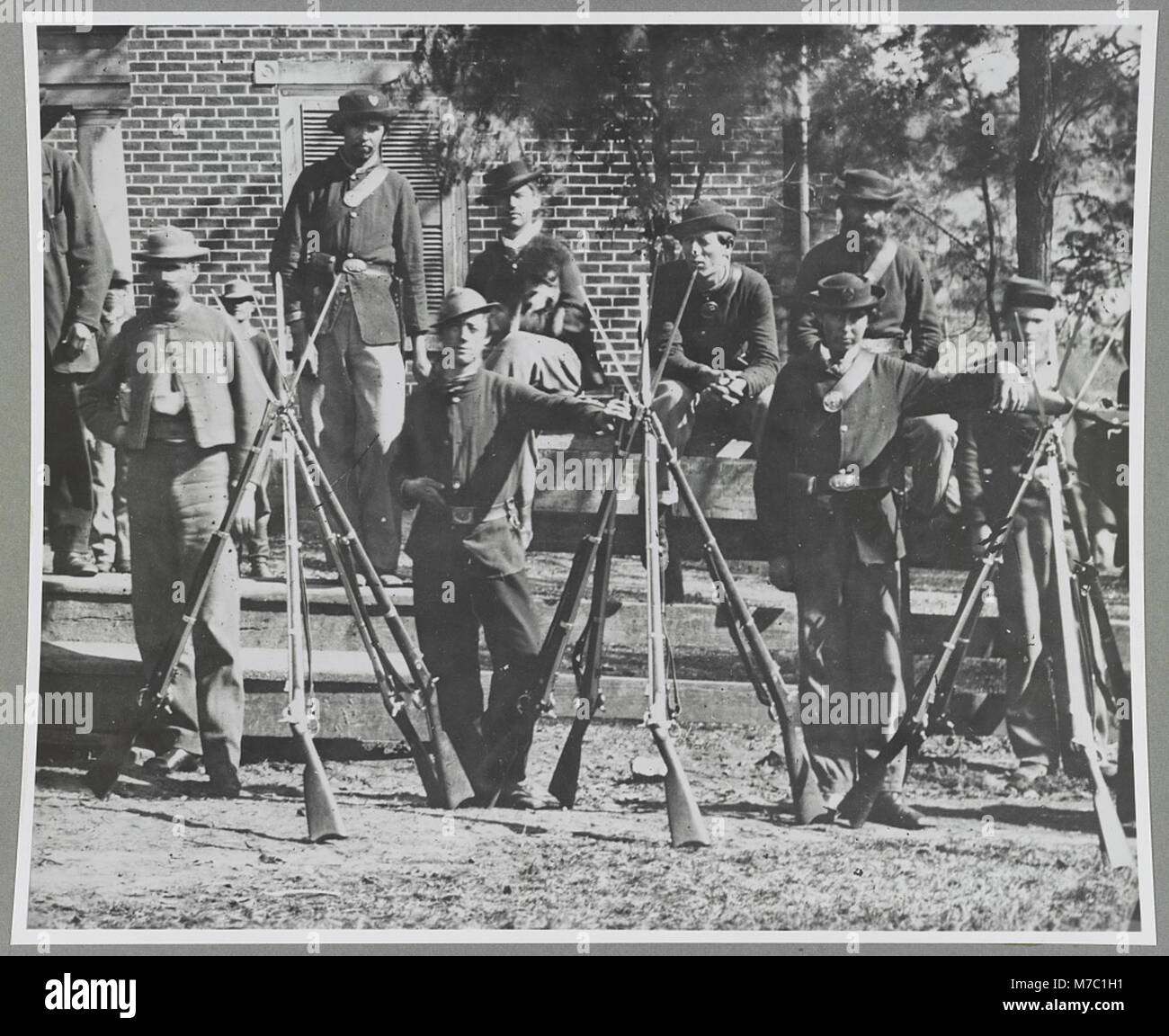 A historical photograph of Appomattox Court House, Virginia, taken in ...