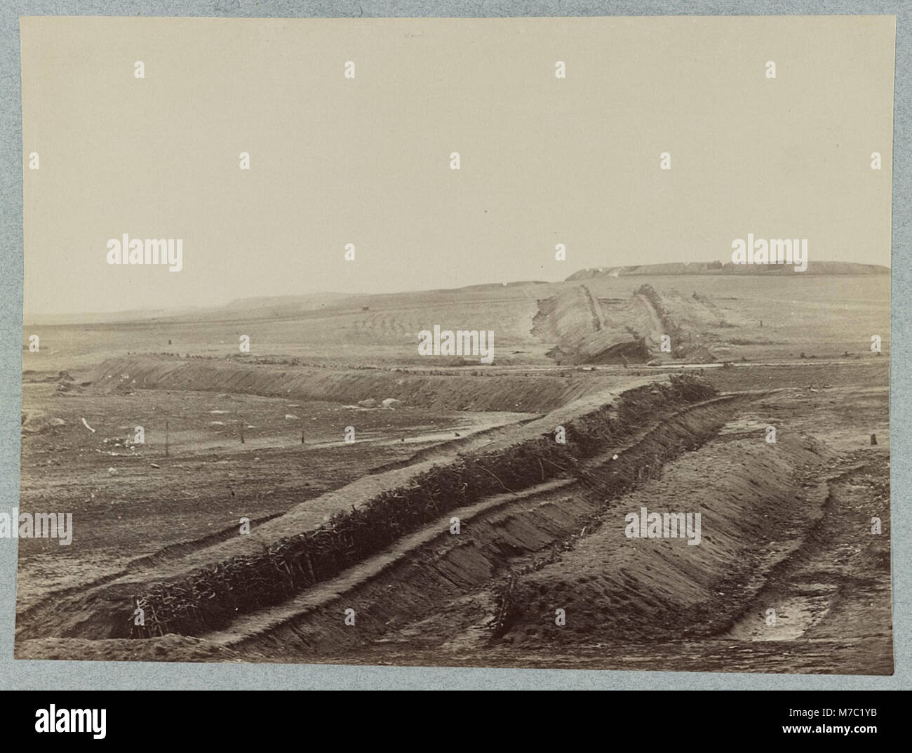 Confederate fortifications near Centreville, Virginia, in March 1862 ...
