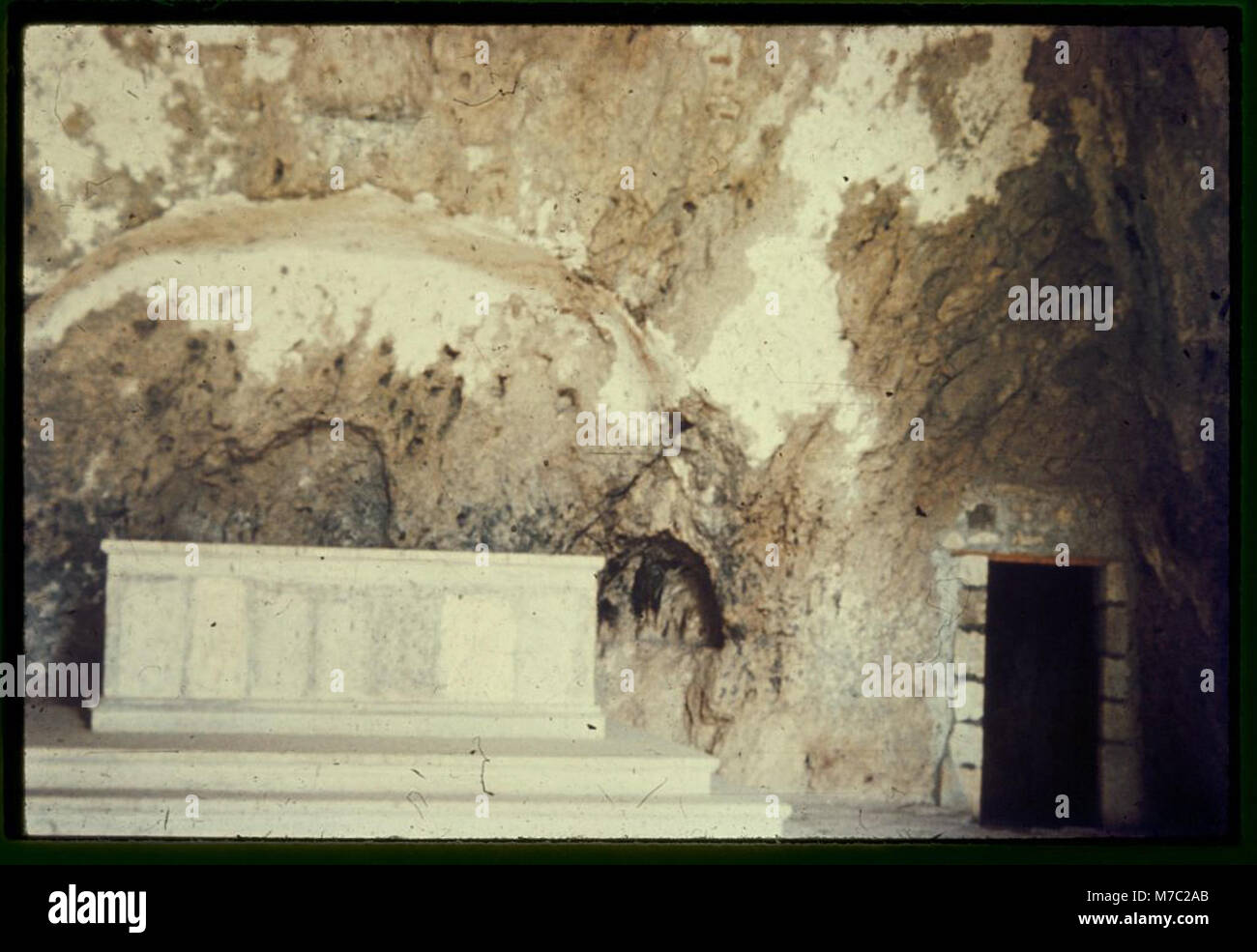 The photograph captures the Mediterranean coast southward, with the ...