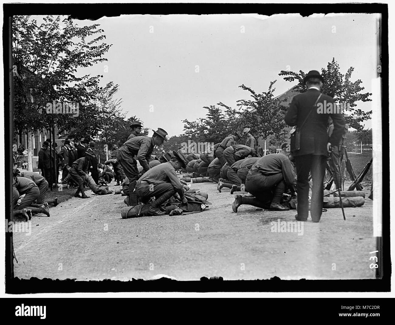 This photograph captures a U.S. Army inspection, likely a formal event ...