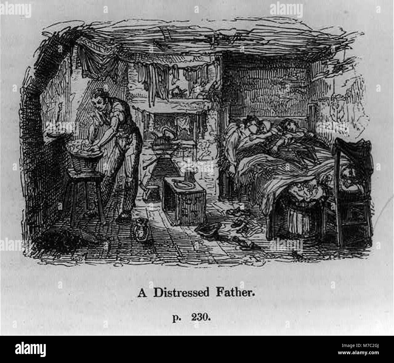 This photograph depicts a distressed father, capturing an emotional ...