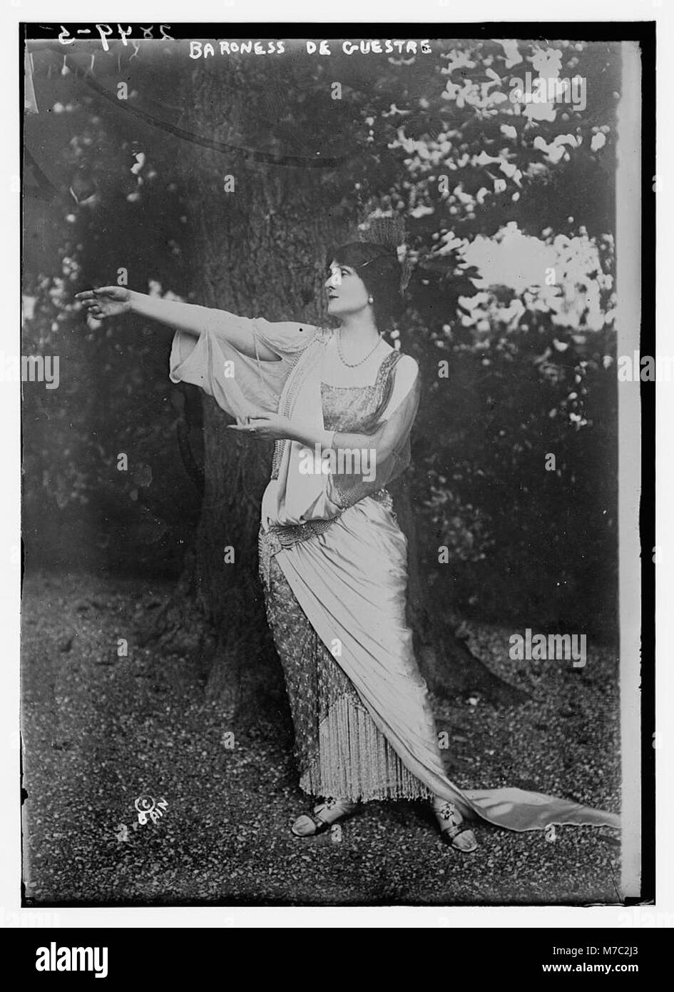 Portrait of Baroness de Guestre, a historical figure likely of noble ...