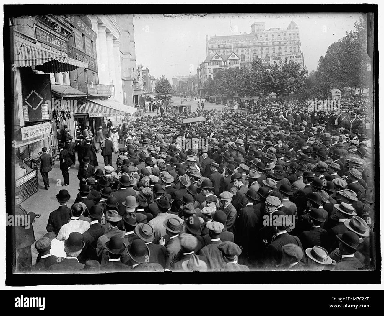 A photograph showing a crowd gathered at a professional baseball game ...