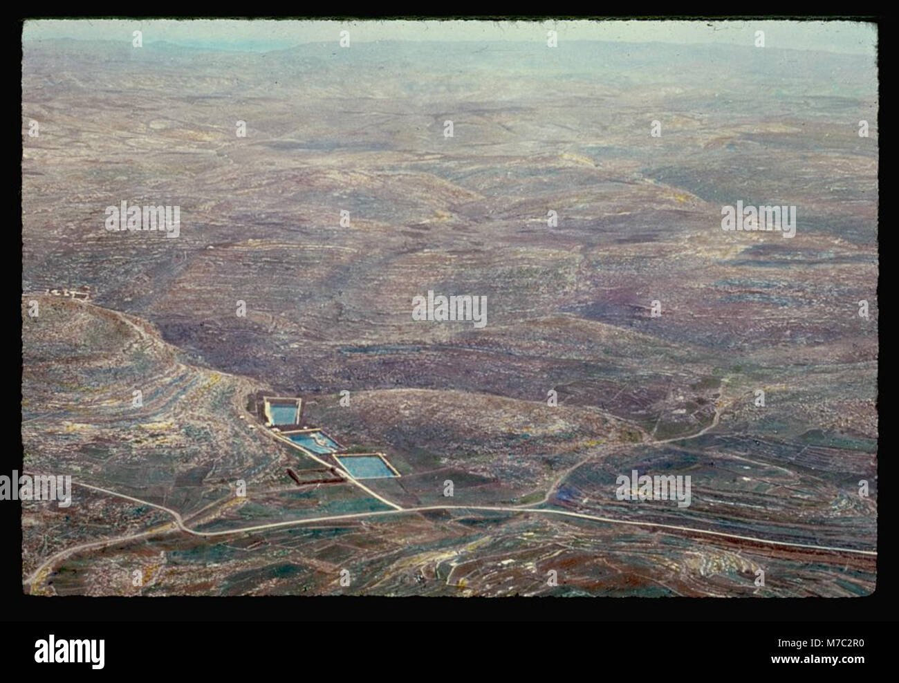 A scenic view of Solomon's Pools in Bethlehem, showing the tranquil ...