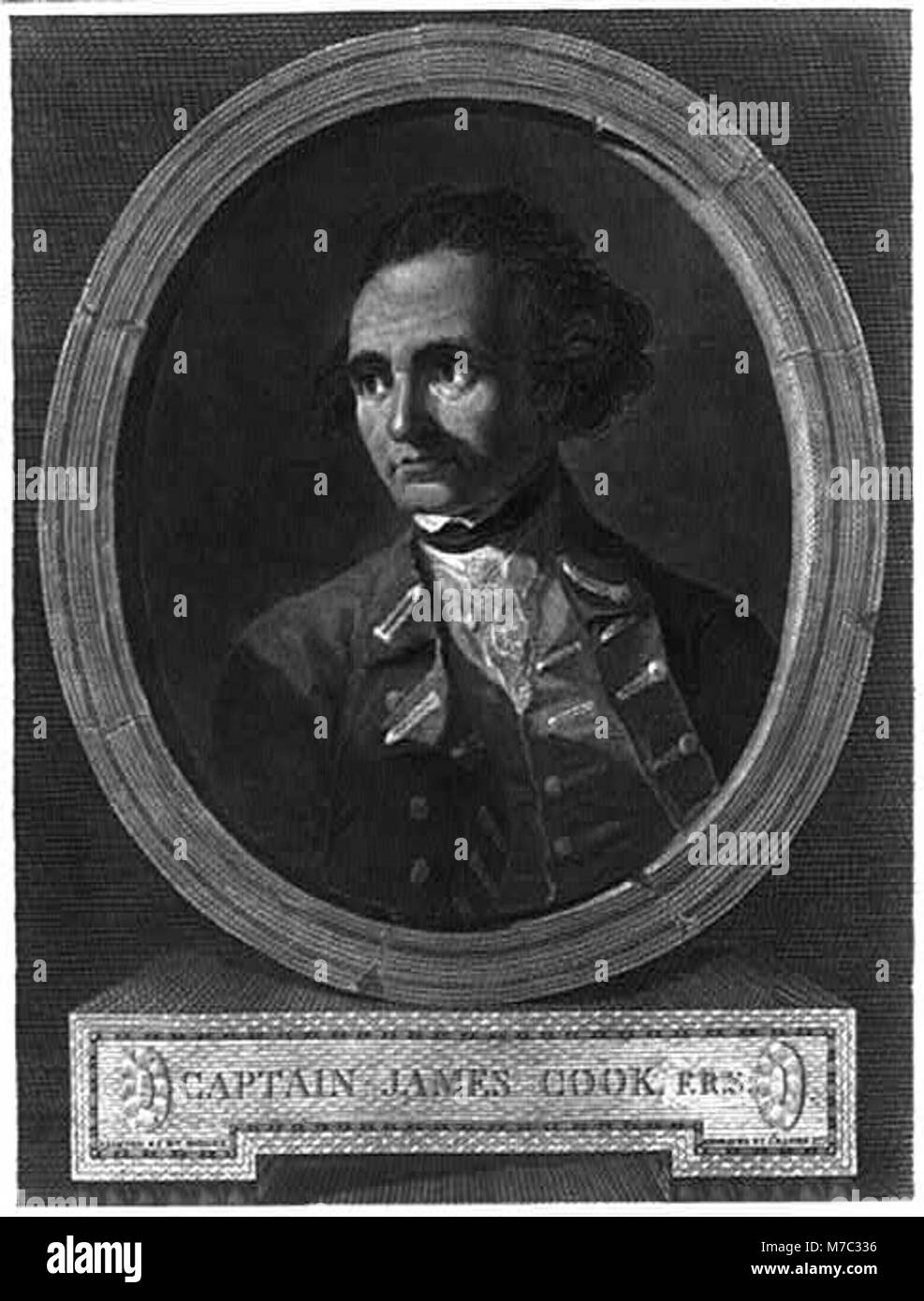 A portrait of Captain James Cook, the British explorer, navigator, and ...