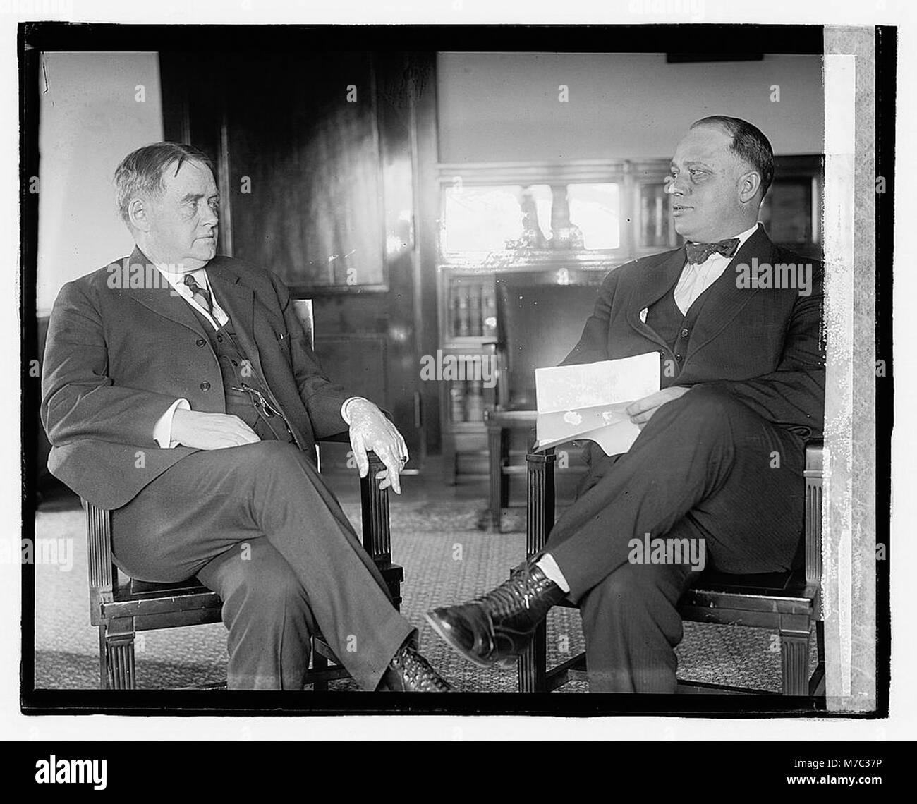 This photograph shows Chas. H. Burke and Dr. Walter S. Stevens on March ...
