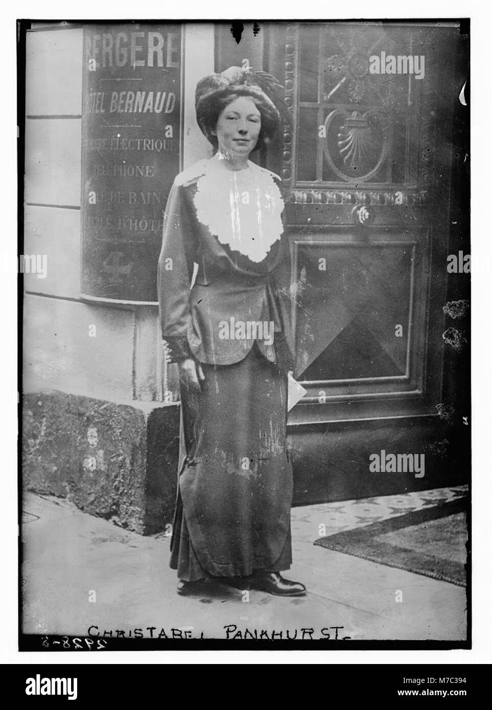A portrait of Christabel Pankhurst, a prominent British suffragette and ...