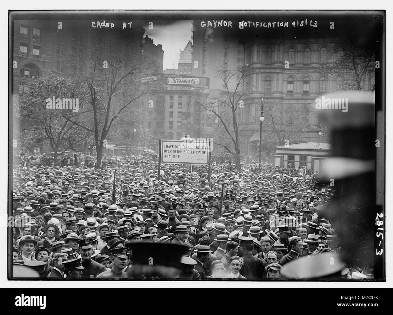 A crowd gathered for a notification event at Gaynor on September 3 ...