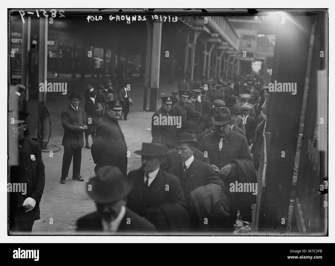 Crowd entering Polo Grounds gates for Game 1 of 1913 World Series ...