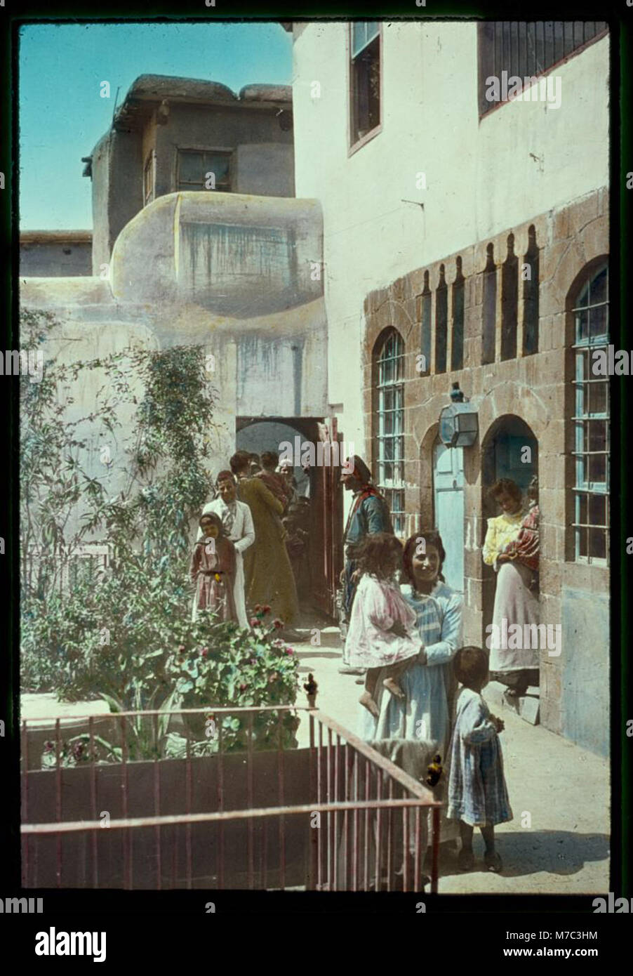 A historical depiction of the House of Ananias in Damascus, as ...