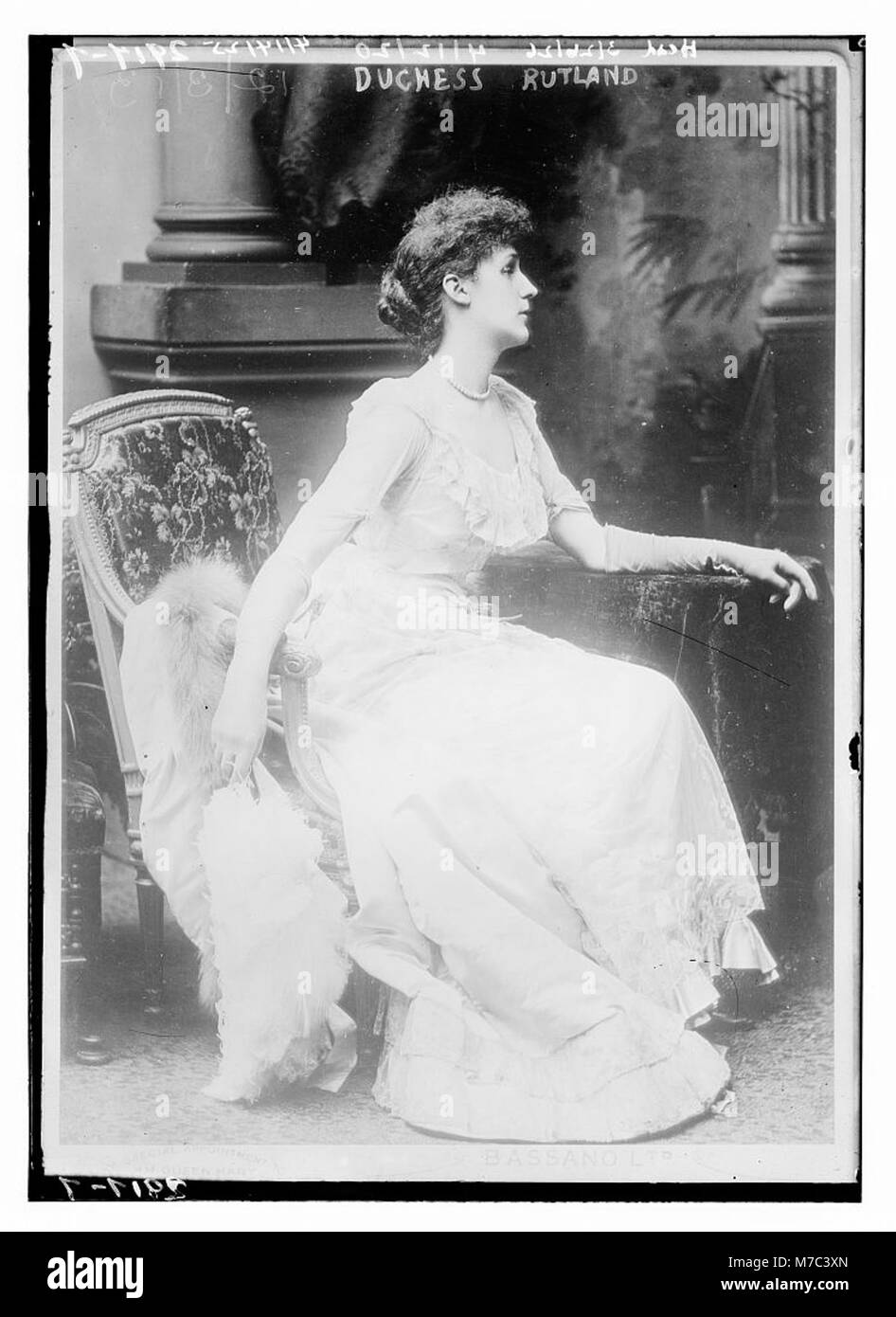 This portrait of Duchess Rutland depicts her as a prominent figure in ...