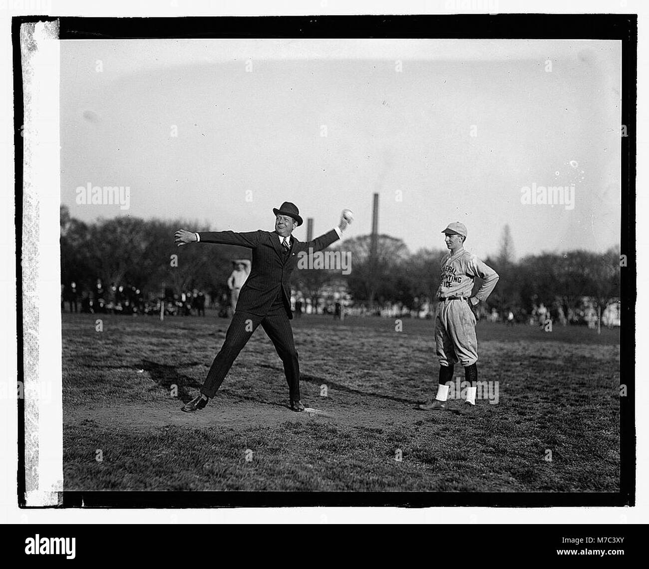 Photograph of Dwight Davis taken on April 24, 1923, capturing a moment ...