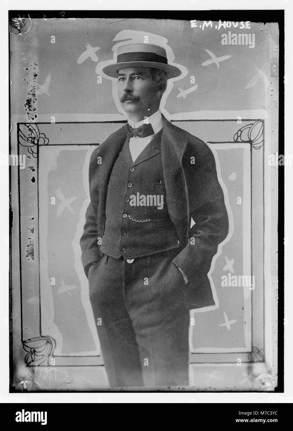 A portrait of E.M. House, an influential American political figure and ...