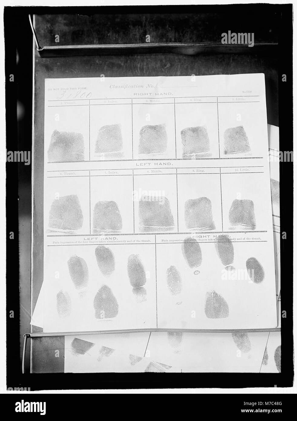 Historical fingerprinting hi-res stock photography and images - Alamy