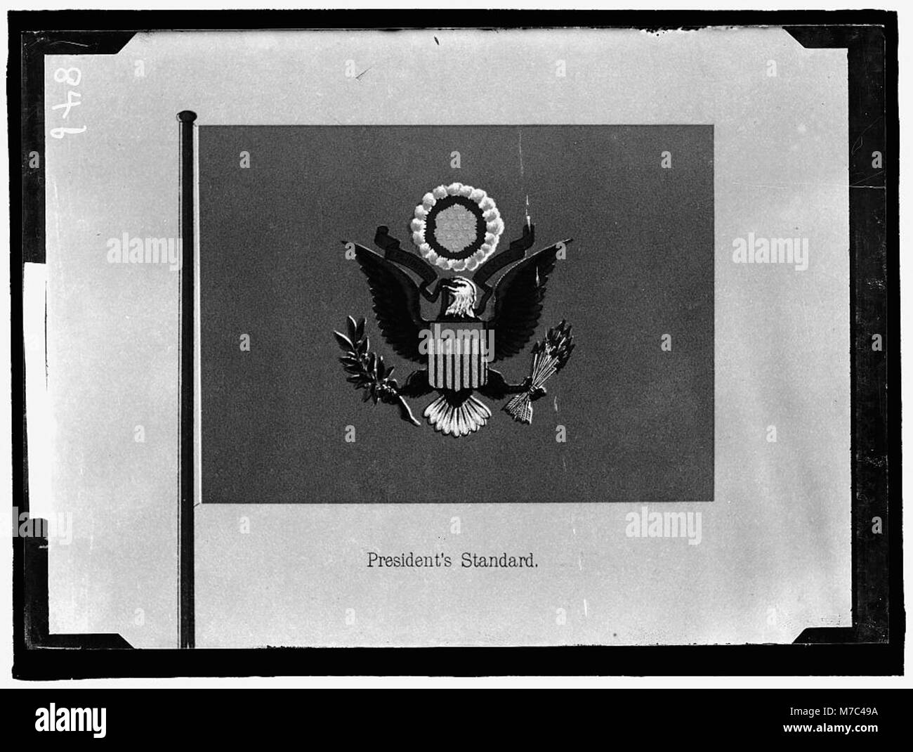 A photograph showcasing the President's Standard flag, representing the ...