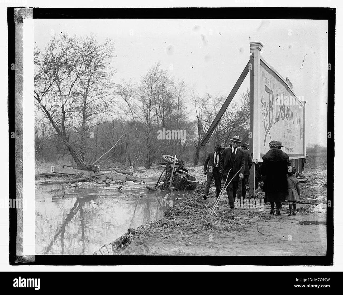 This image depicts a flood on April 30, 1923, captured under LOC npcc ...