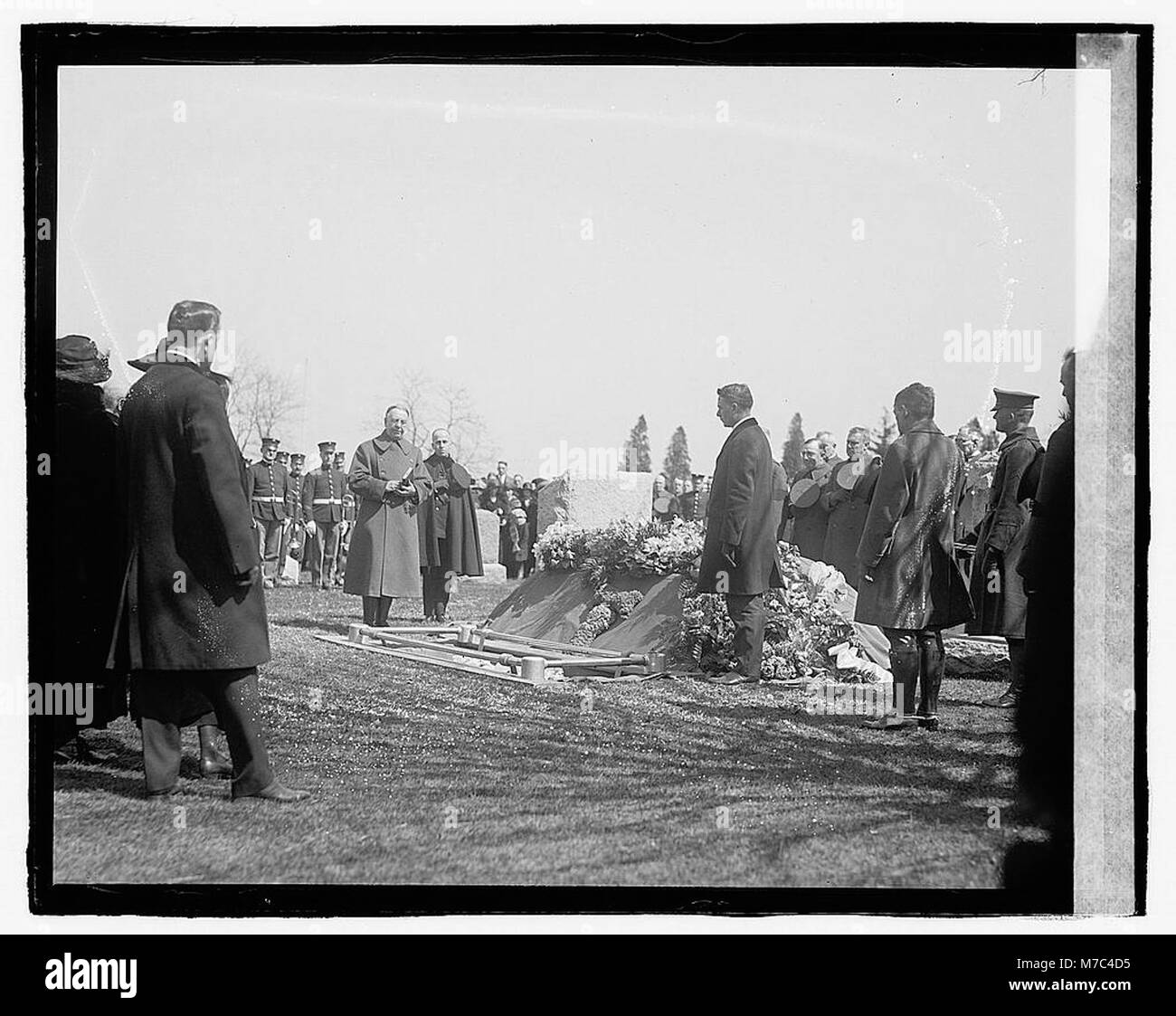A photograph documenting the funeral of Major General William P. Biddle ...