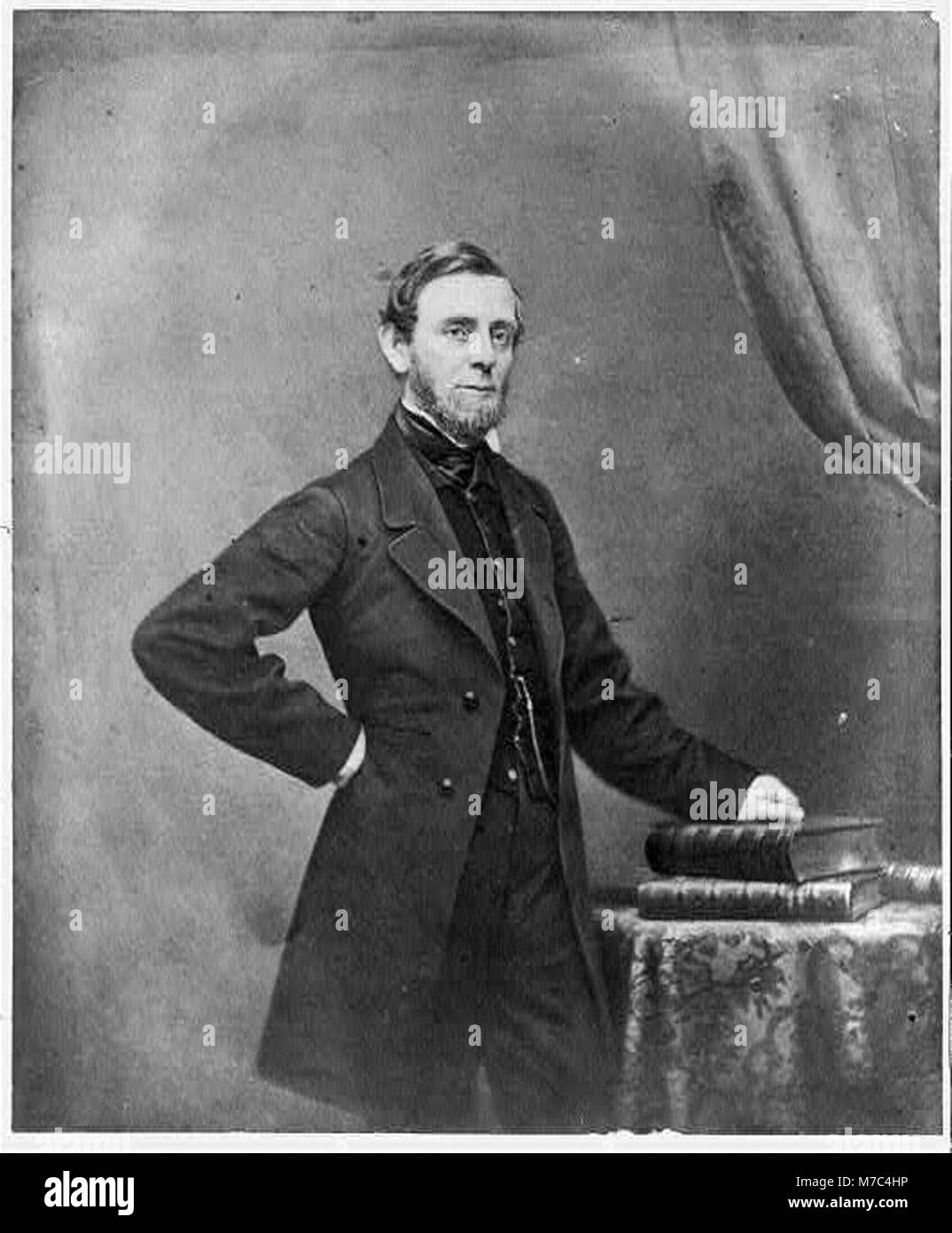 A portrait of George Palmer Putnam (1814–1872), an influential American ...