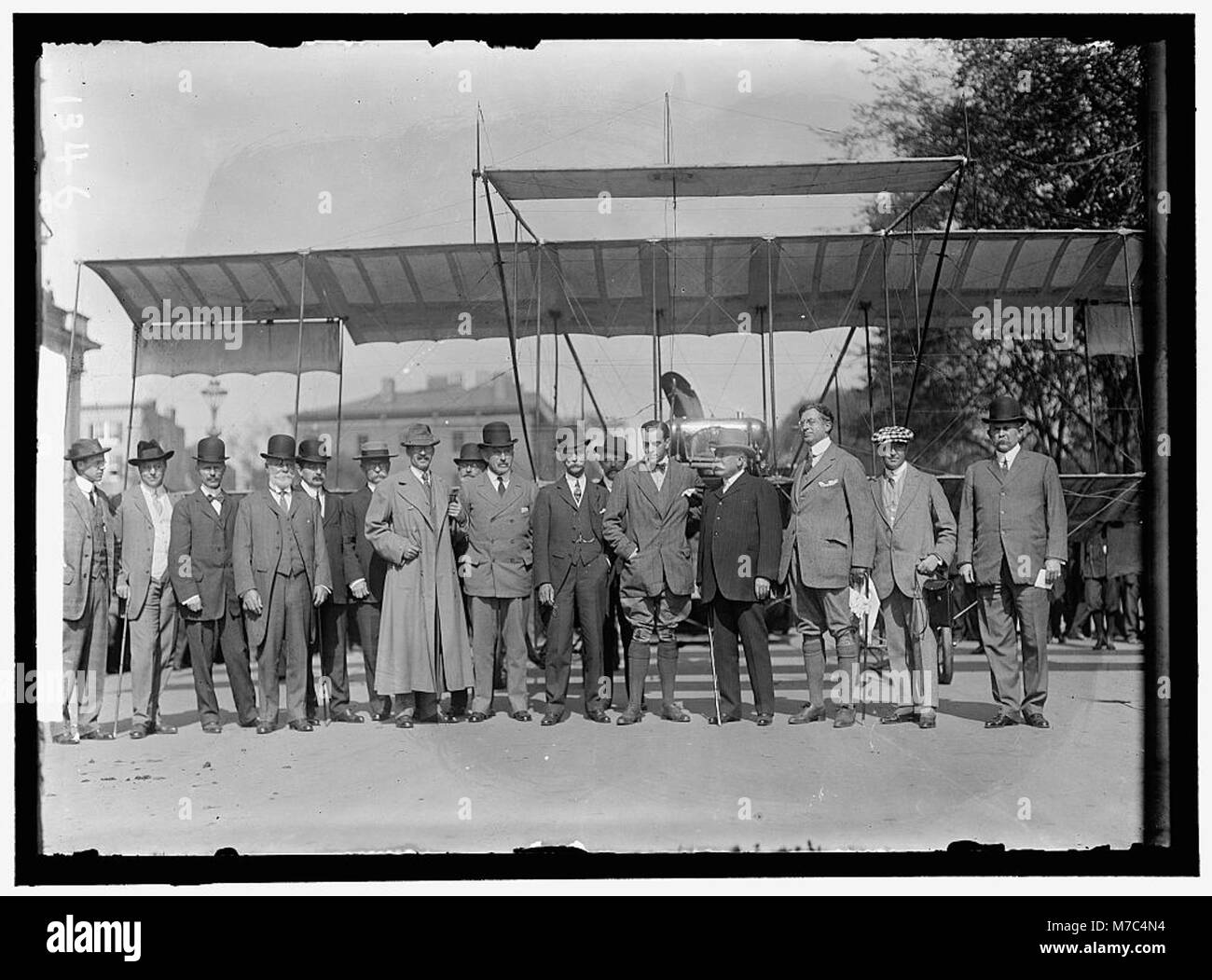 An image documenting the flights of aviation pioneer Grahame-White ...