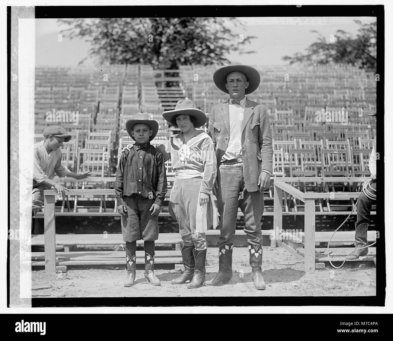 A photograph of the Griffith Trio, a musical group, captured on May 28 ...