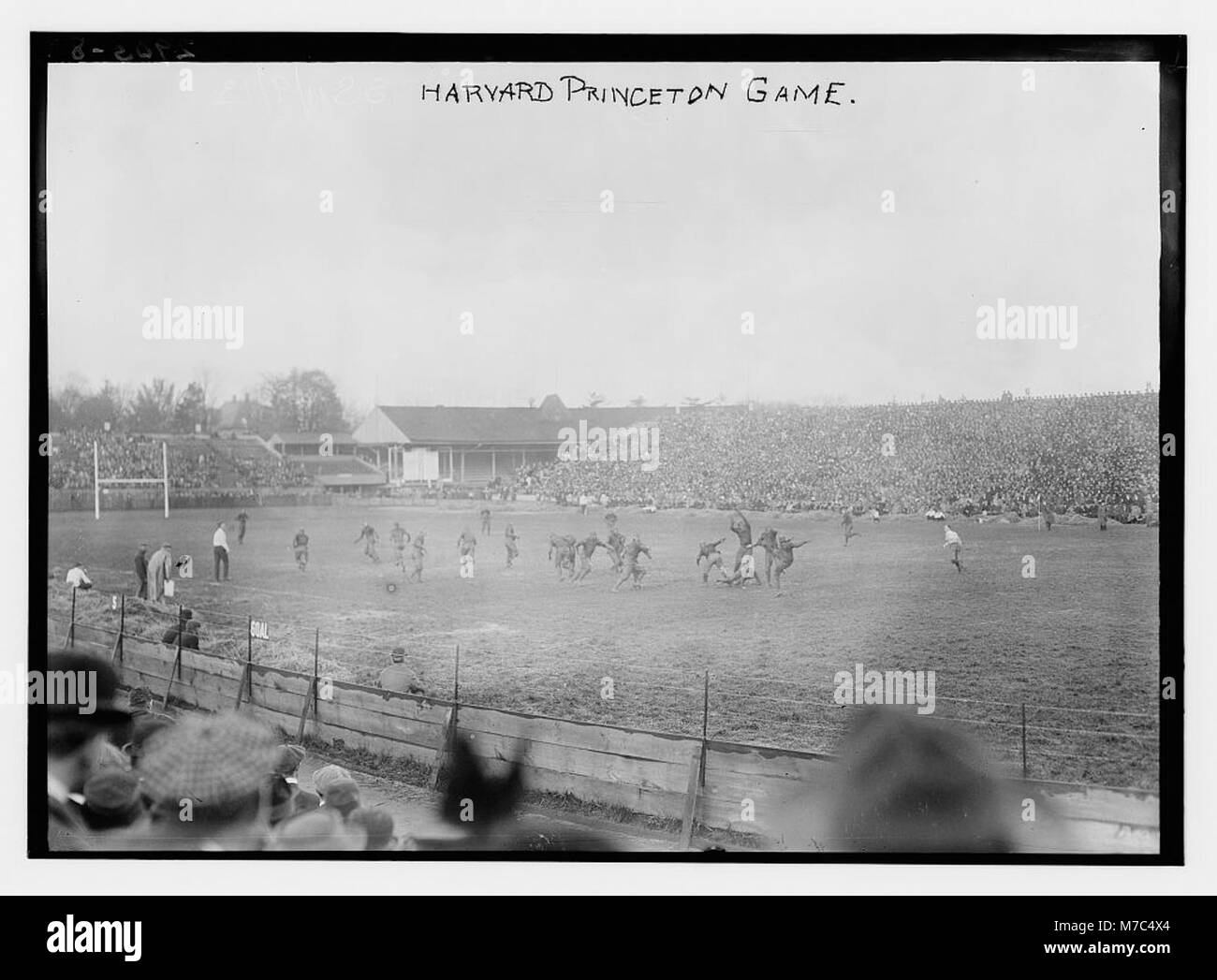 A historical photograph of the Harvard-Princeton football game ...