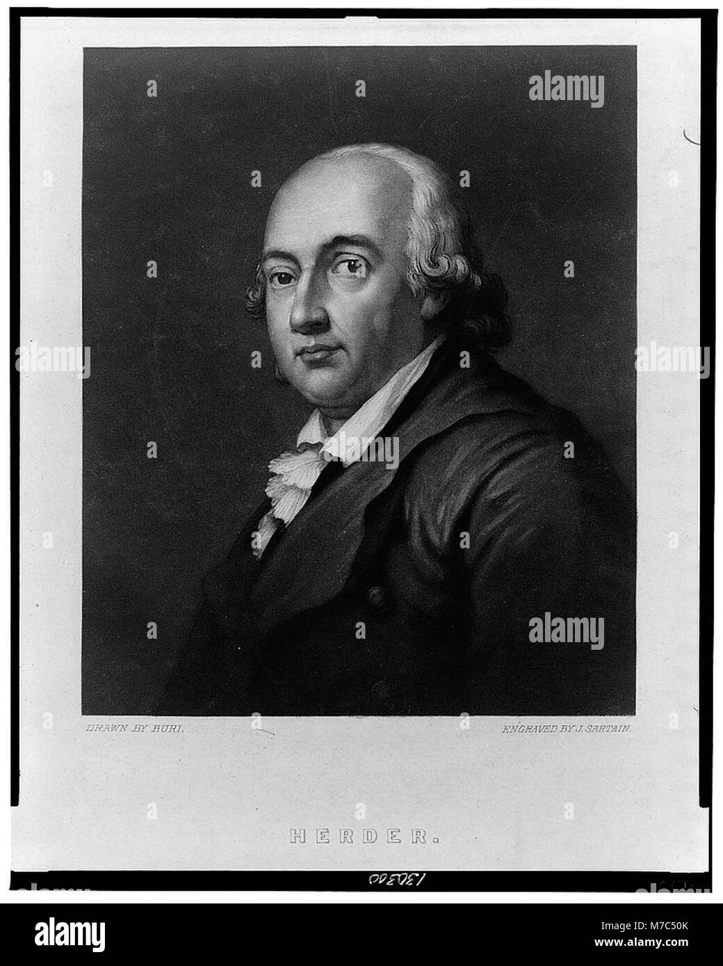 A historical engraving of Herder, drawn by Buri and engraved by J ...
