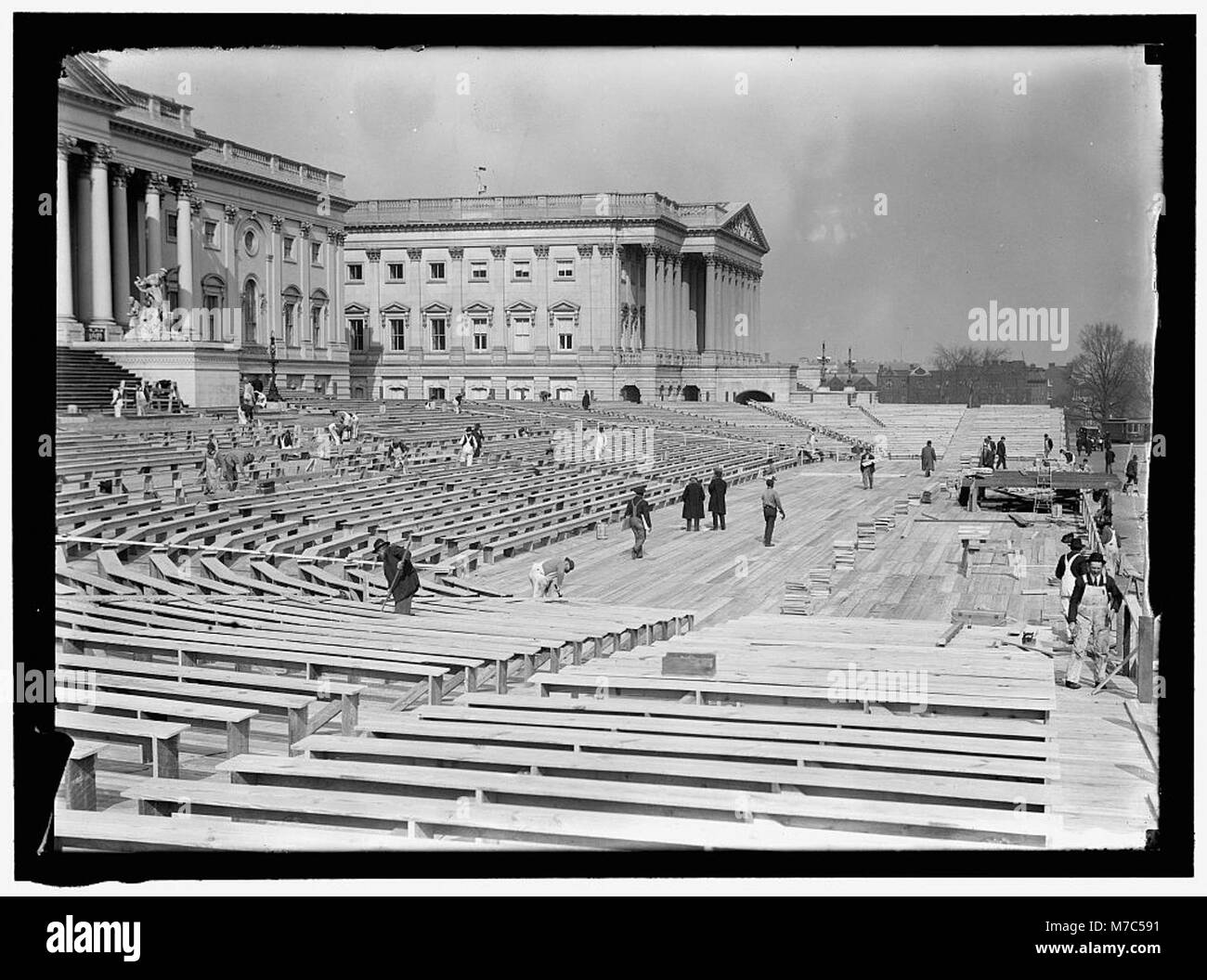 The inaugural stands at the U.S. Capitol, likely during a presidential ...