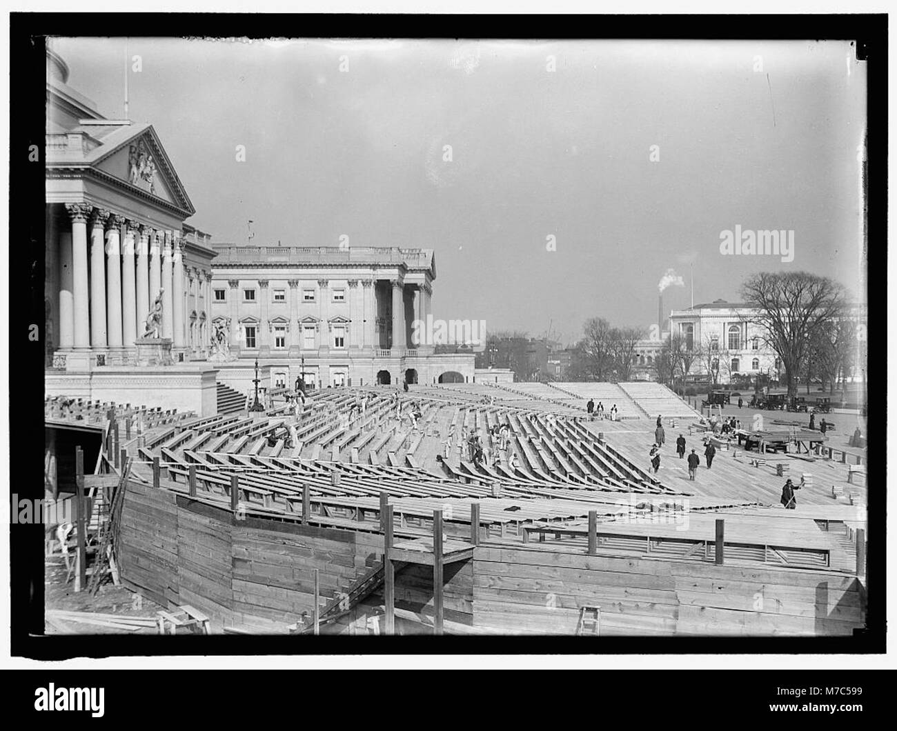 The inaugural stands at the Capitol, designed for the ceremonial event ...