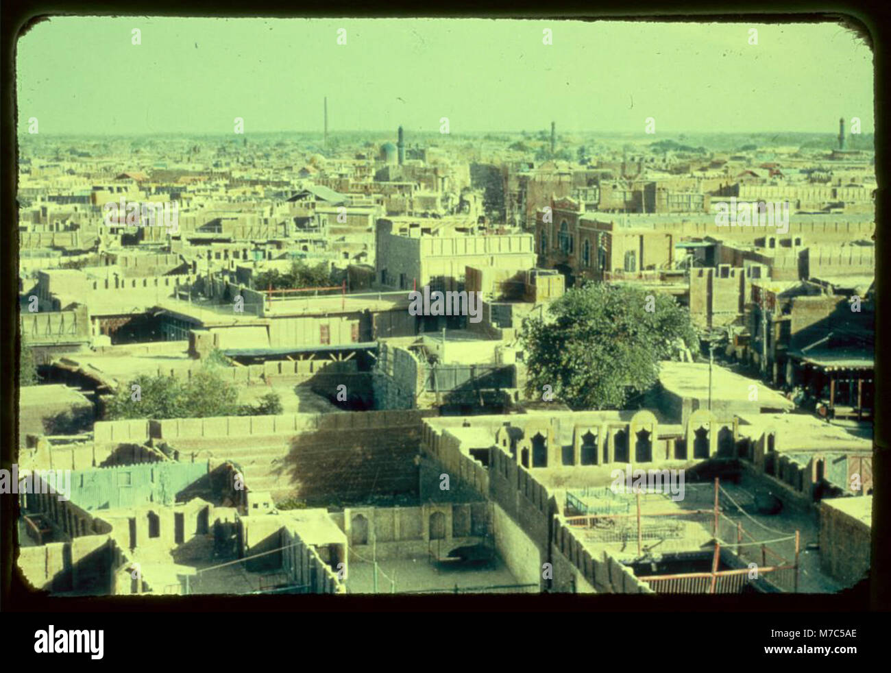 A historical photograph of Baghdad taken from the Haidar Khana Mosque ...