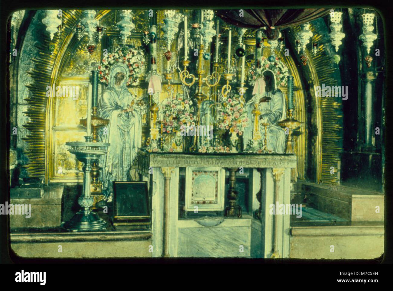 This image illustrates a Station of the Cross in Jerusalem, an ...