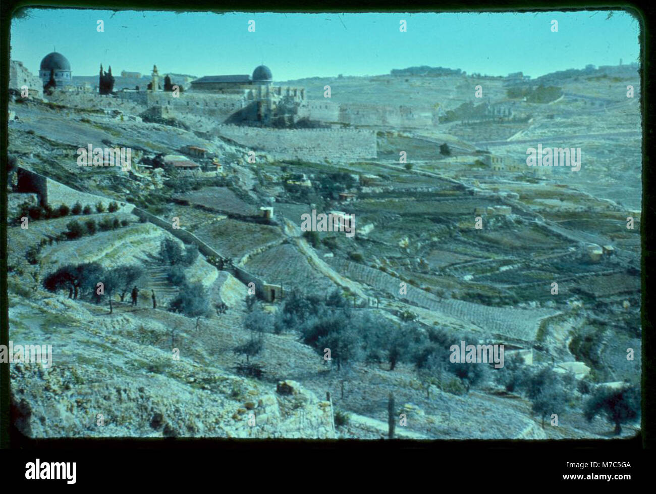 This image depicts the Hill of Ophel in Jerusalem, an area with ...